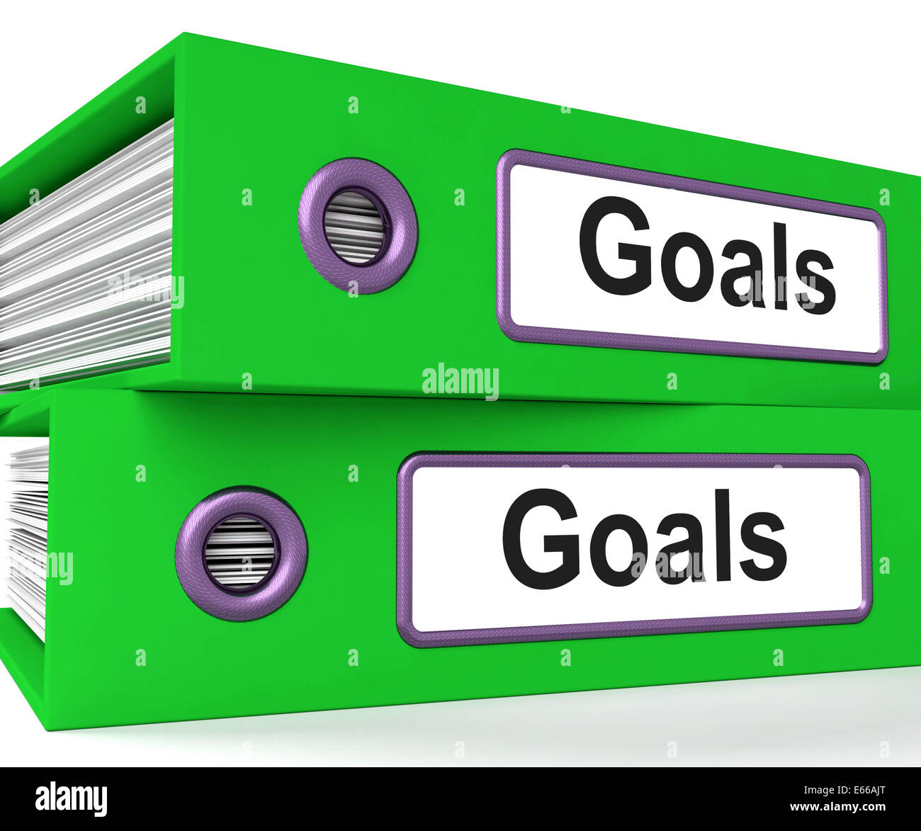 Goals Folders Showing Direction Aspirations And Targets Stock Photo - Alamy