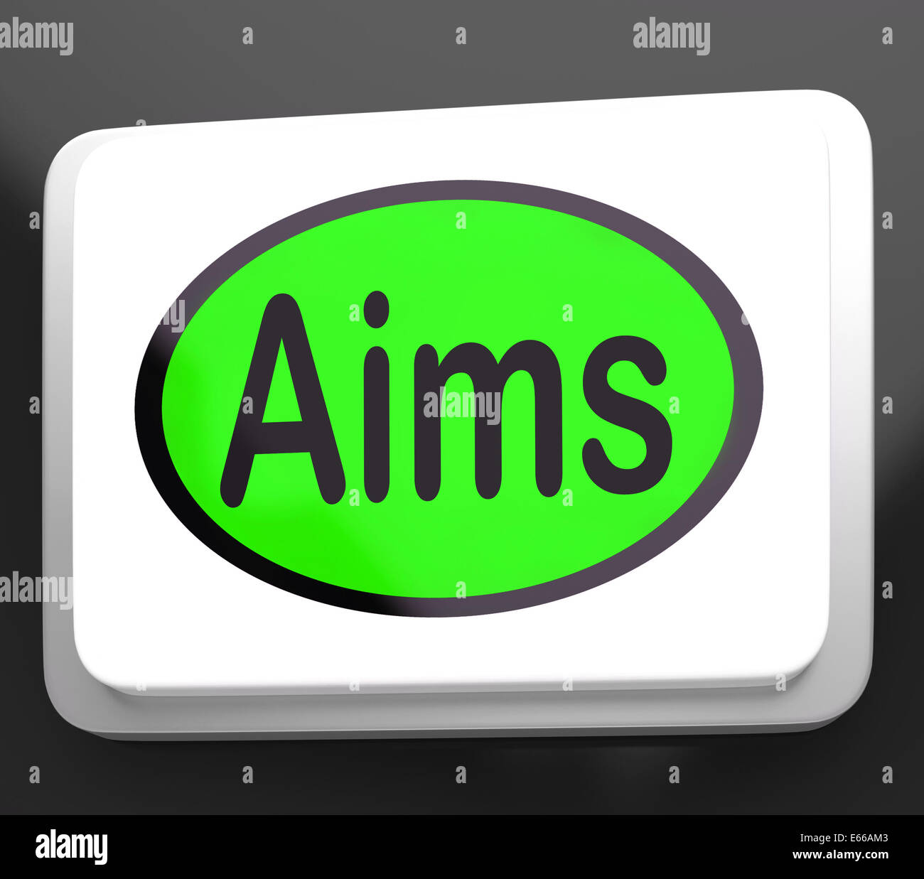 Aims Button Showing Targeting Purpose And Aspiration Stock Photo - Alamy