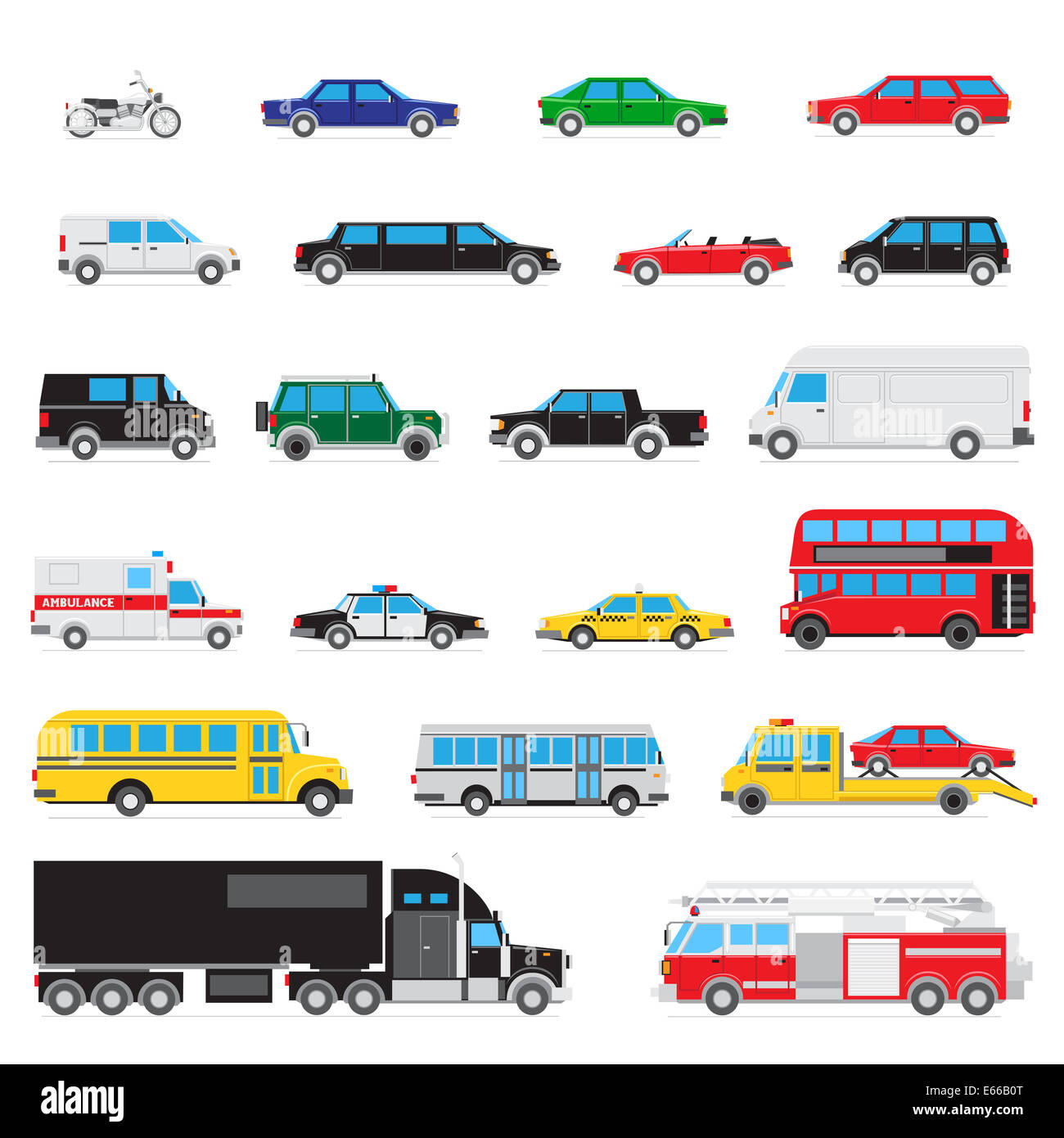 simple auto icon set Stock Photo - Alamy