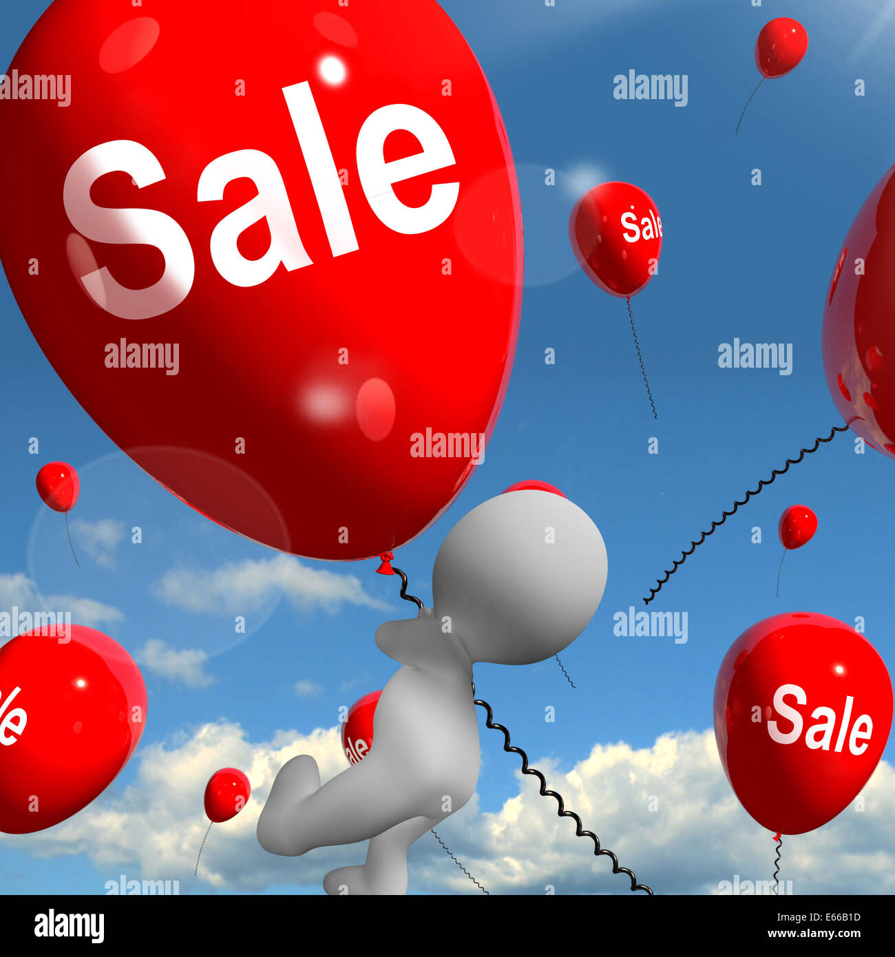 Sale Balloon Showing Offers in Selling and Discounts Stock Photo - Alamy