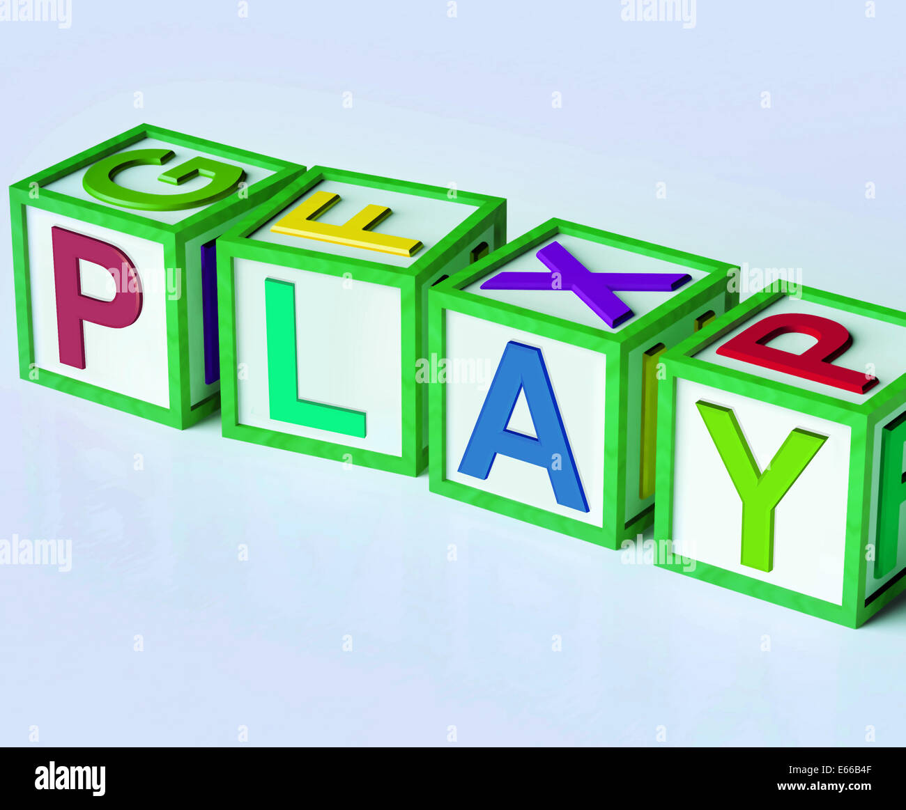 Play Blocks Showing Fun Enjoyment And Games Stock Photo - Alamy