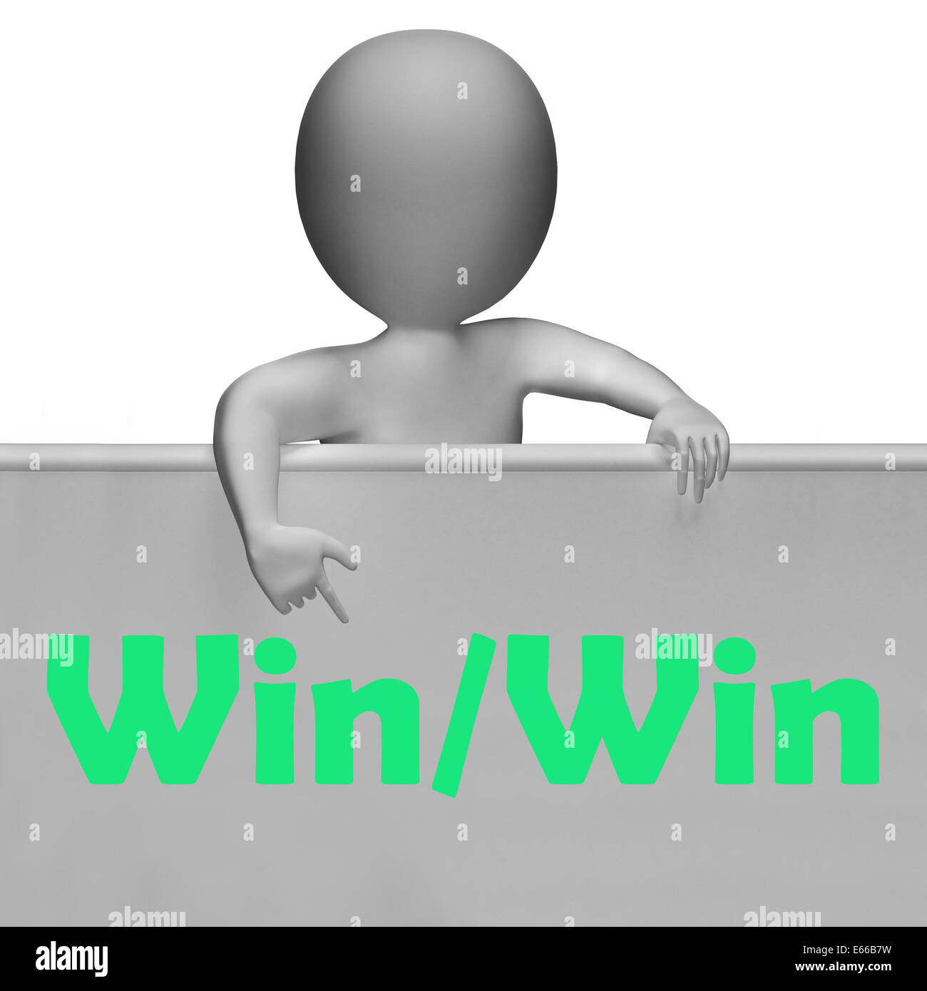 Win Win Sign Meaning Positive Outcome For Both Parties Stock Photo ...