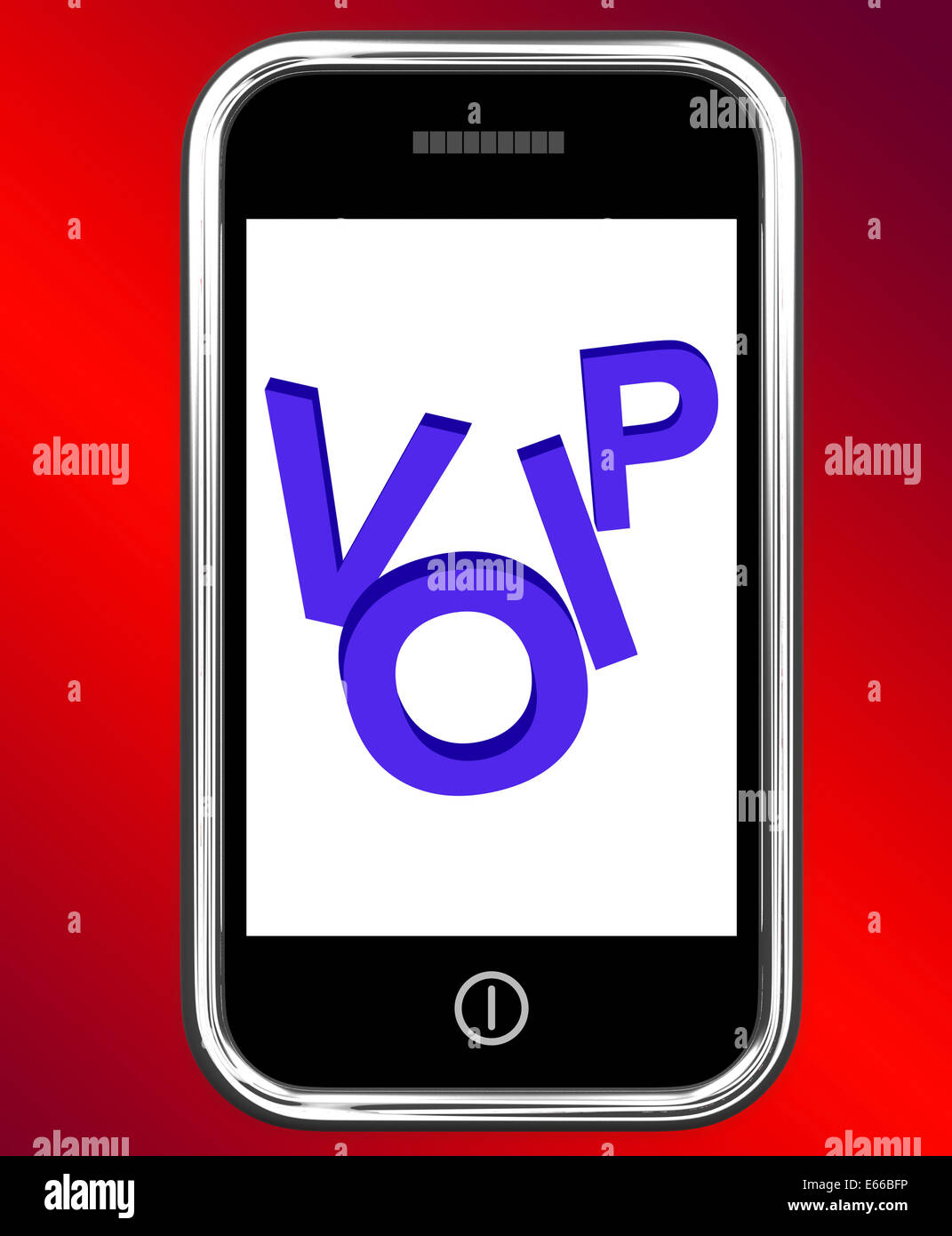 Voip On Phone Showing Voice Over Internet Protocol Or Ip Telephony ...