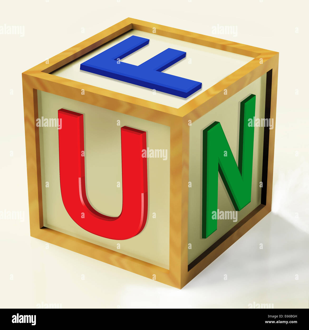 Fun Block Showing Enjoyment Playing And Recreation Stock Photo - Alamy