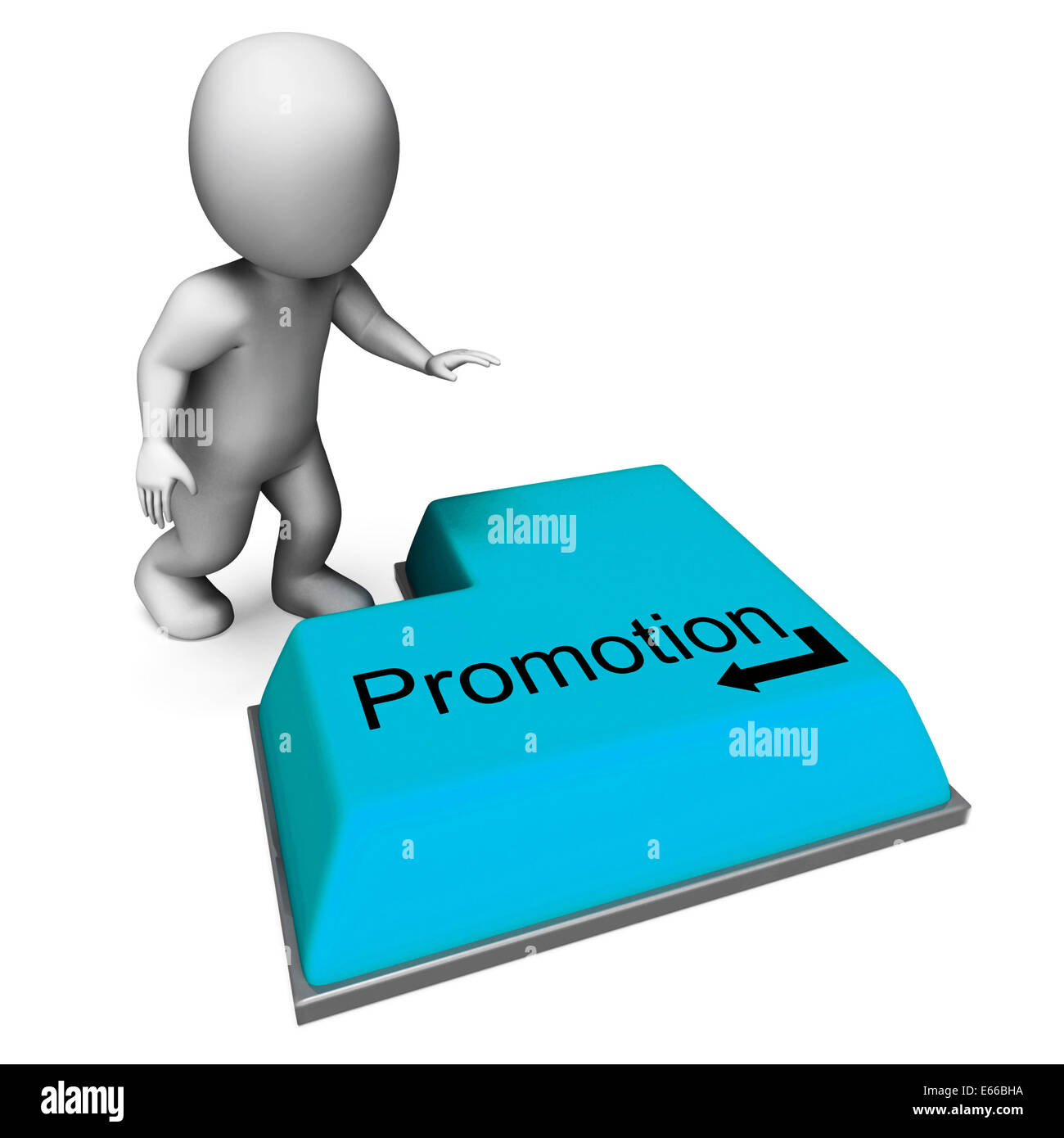 Promotion Key Showing Higher And Better Job Position Stock Photo - Alamy