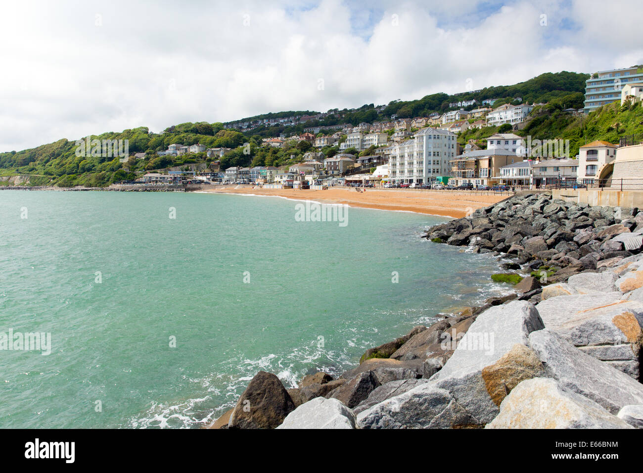 Ventnor seafront Isle of Wight south coast of the island tourist town ...