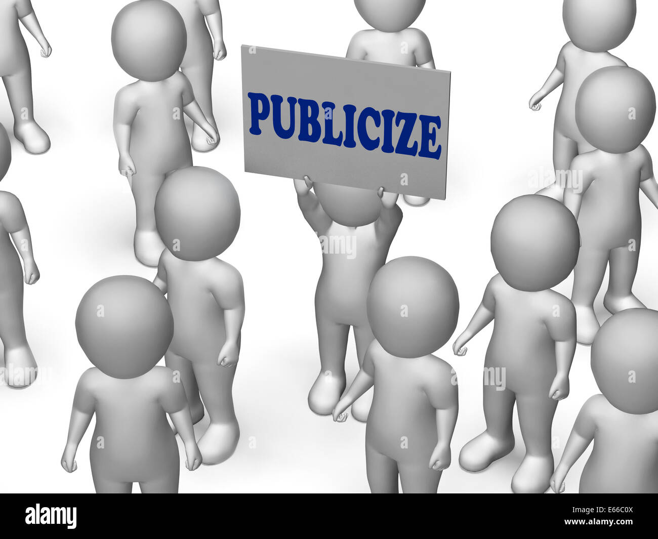 Publicize Board Character Showing Product Advertising Marketing Or ...