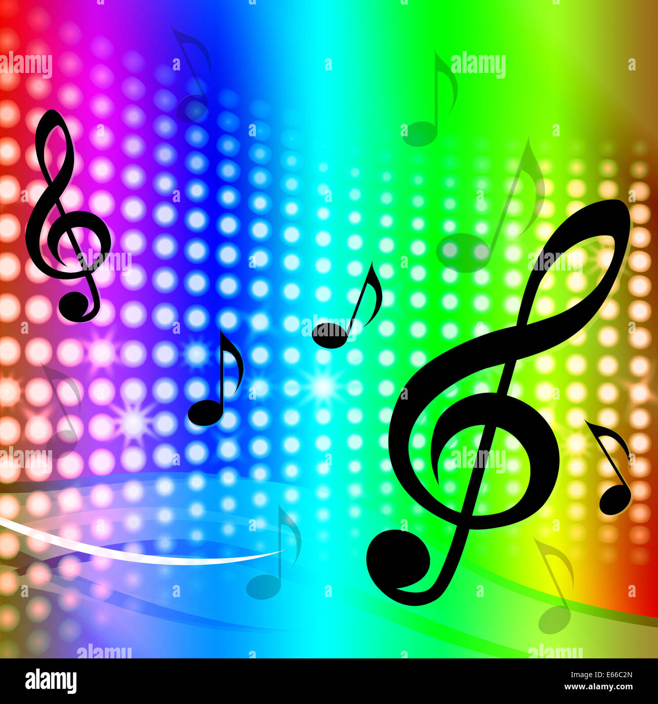 Treble Clef Background Meaning Artistic Melodies And Sounds Stock Photo ...
