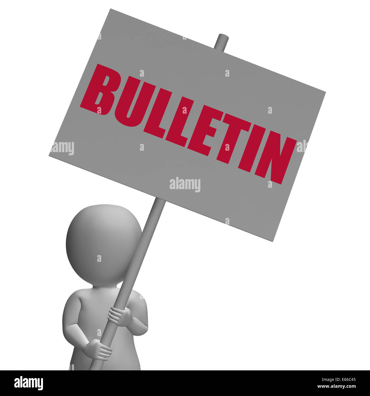 Bulletin Protest Banner Showing Official Notification Announces Or ...