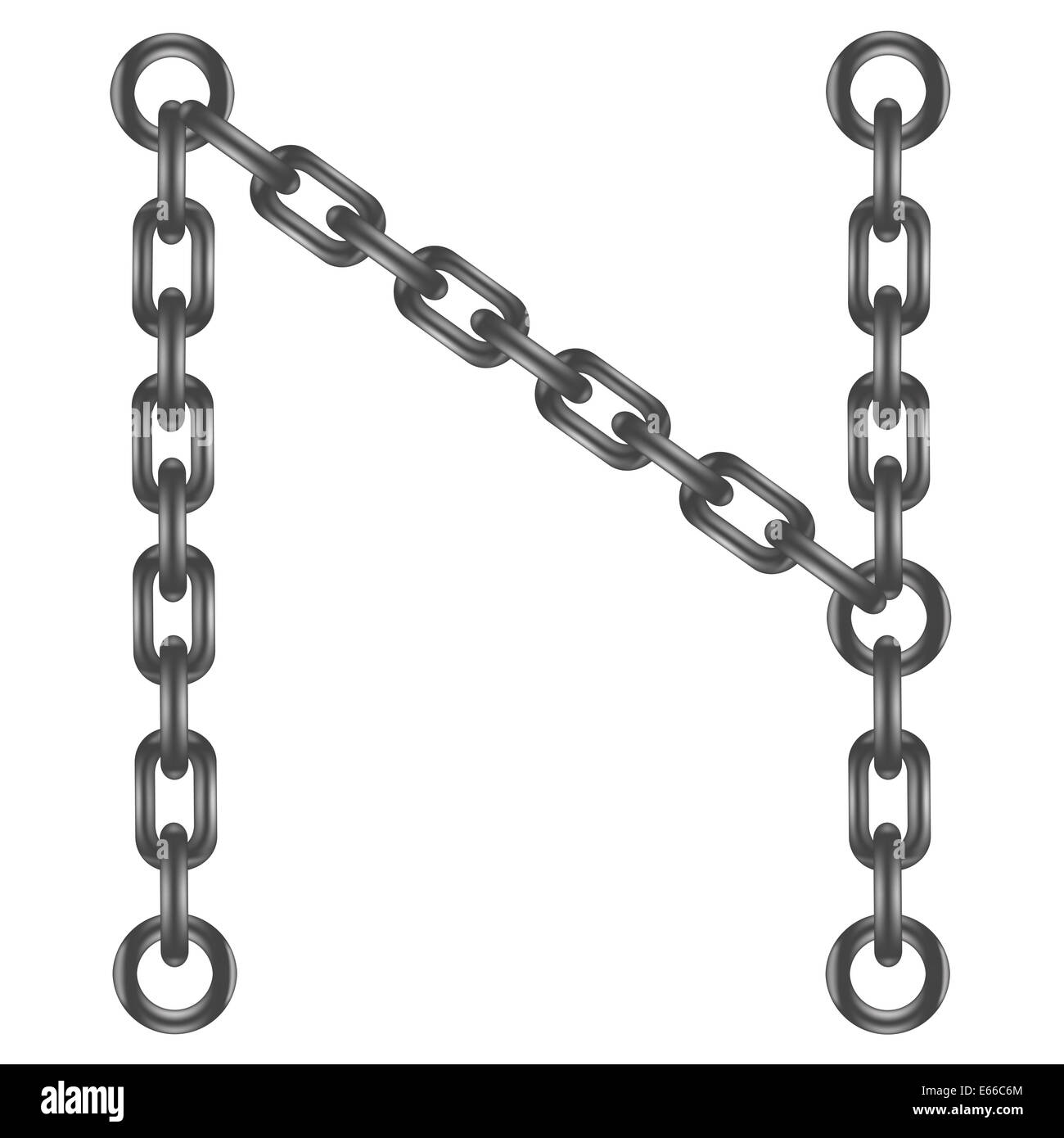 illustration with chain letter on a white background for your design ...