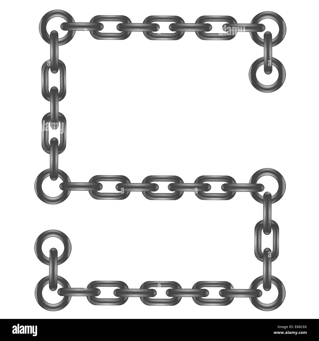 illustration with chain letter on a white background for your design ...