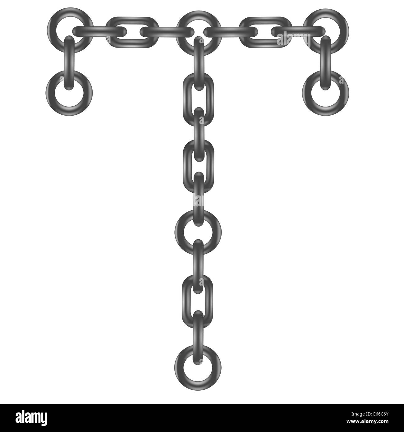 illustration with chain letter on a white background for your design ...