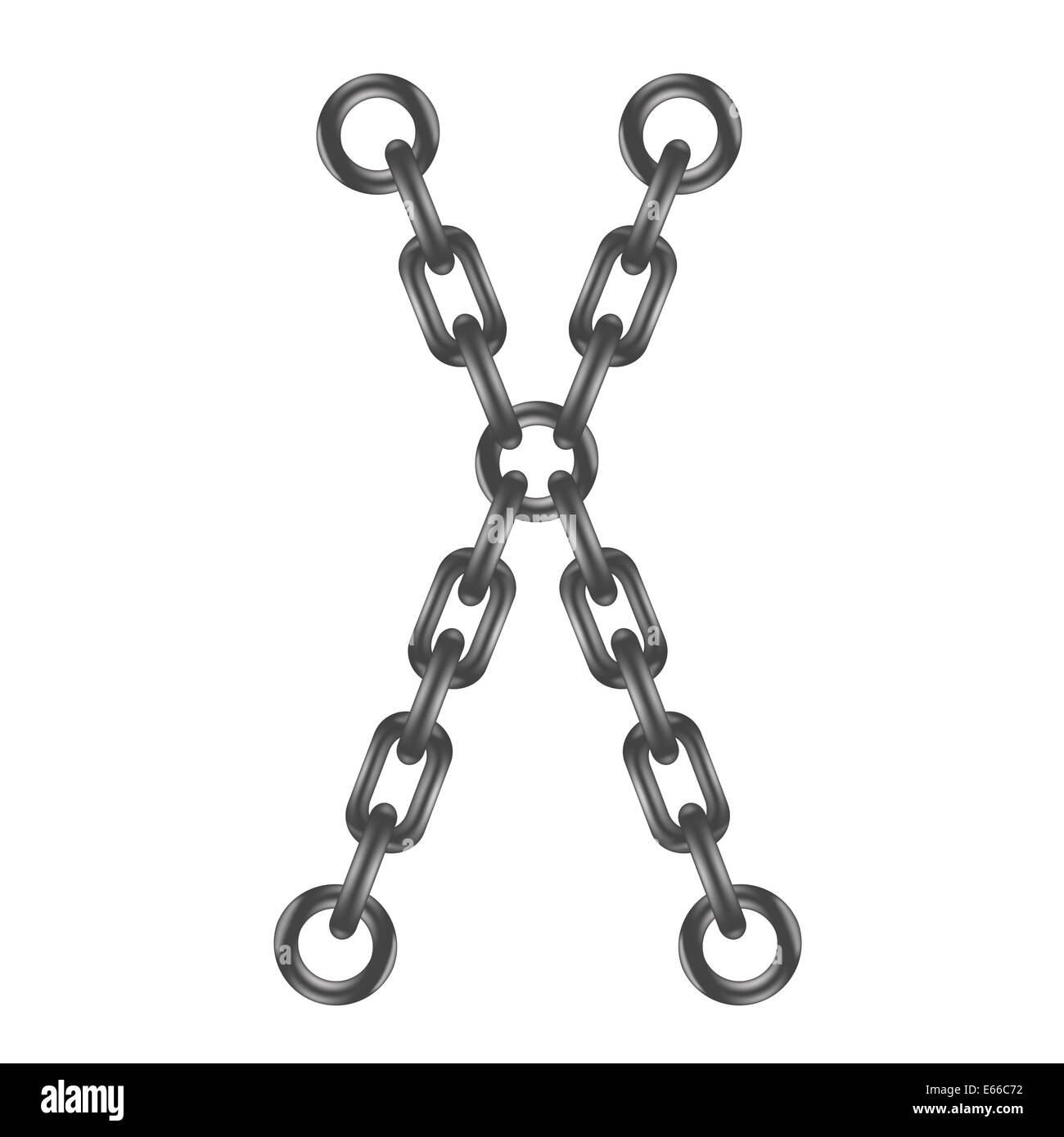 illustration with chain letter on a white background for your design ...