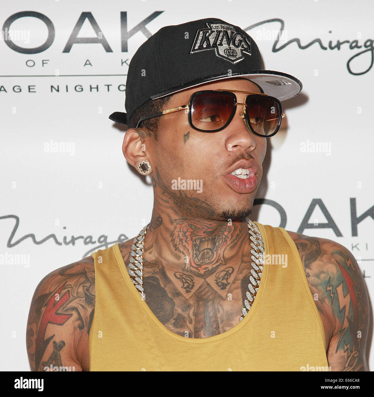 Las Vegas, Nevada, USA. 16th Aug, 2014. Rapper Kid Ink arrives for a ...