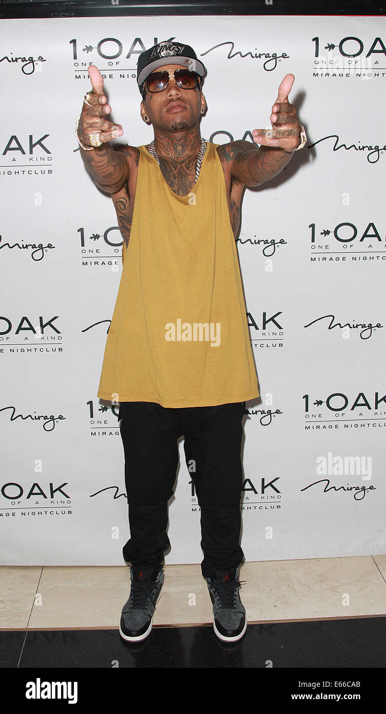 Las Vegas, Nevada, USA. 16th Aug, 2014. Rapper Kid Ink arrives for a ...