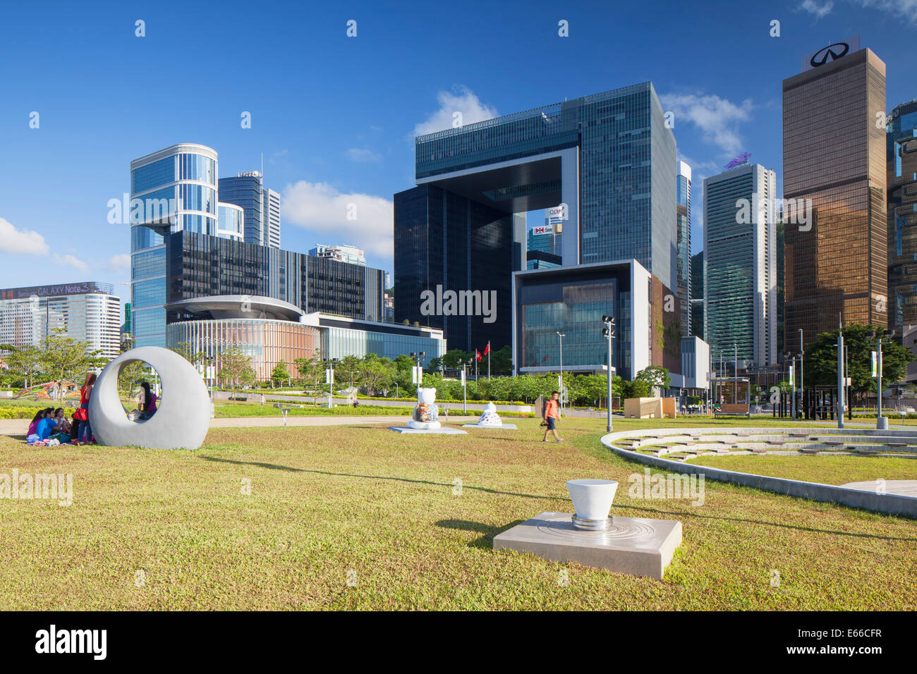 Tamar Park and Central Government Complex, Admiralty, Hong Kong Island ...