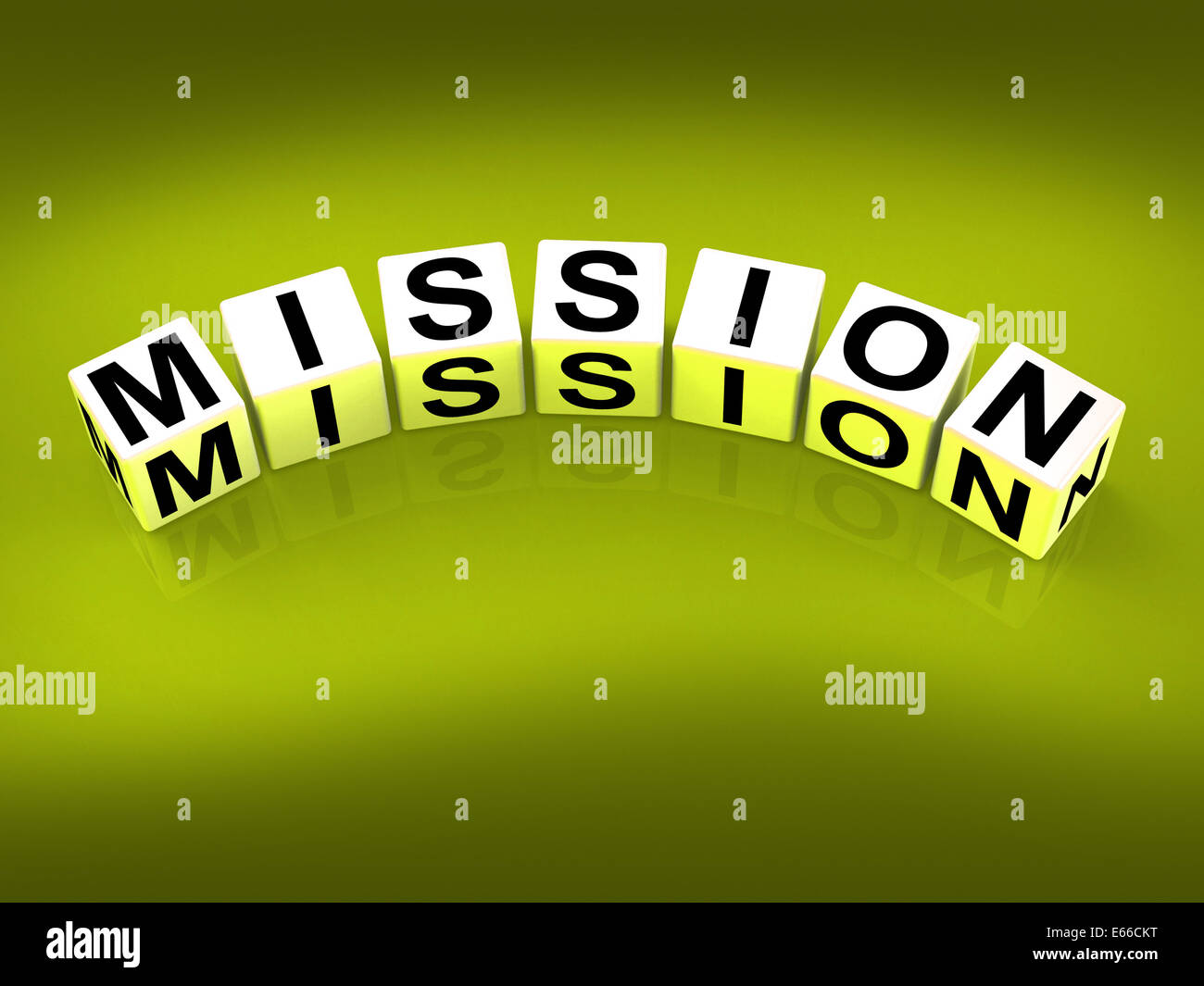 Mission Blocks Showing Mission Strategies and Goals Stock Photo - Alamy