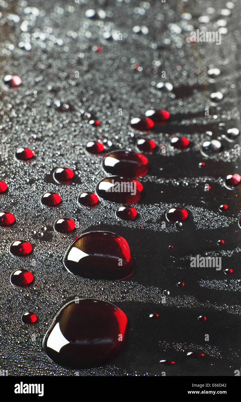 Abstract background with large red drops Stock Photo - Alamy