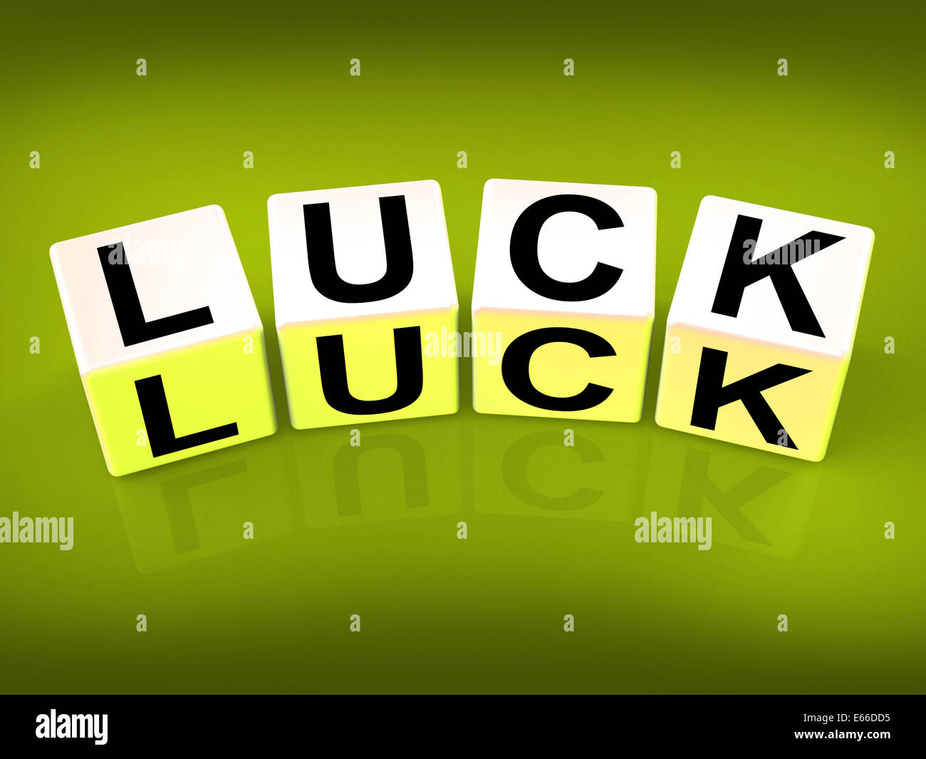 Luck Blocks Referring to Fortune Destiny or Luckiness Stock Photo - Alamy