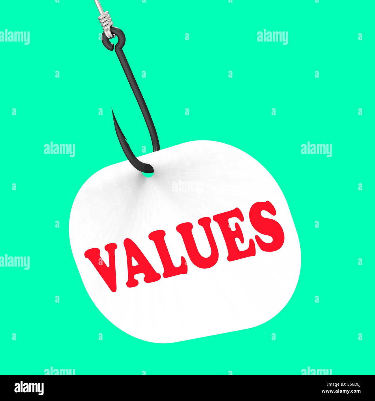 Values On Hook Meaning Ethical Values Or Morality Stock Photo - Alamy