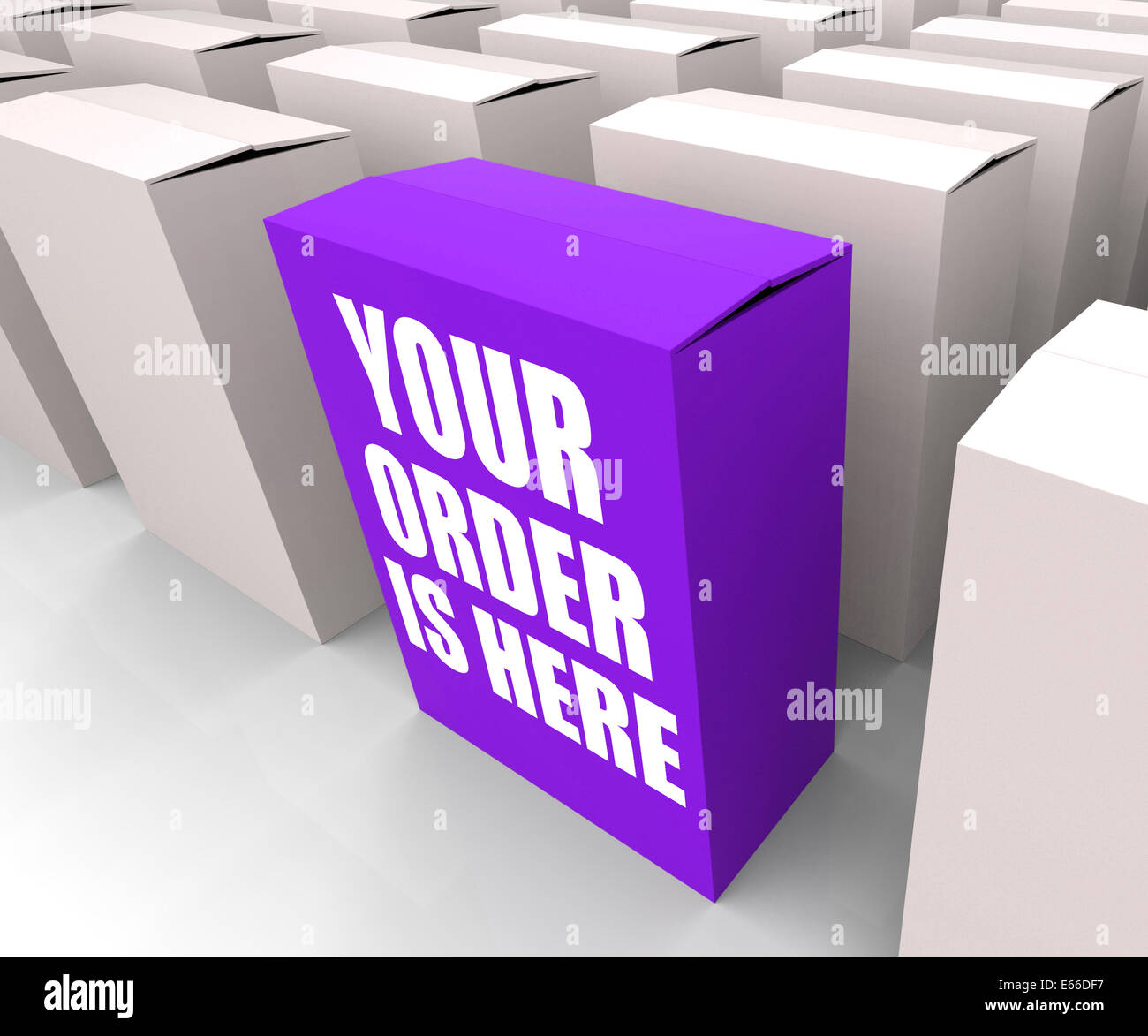 Your Order is Here Box Showing Package Arrival Stock Photo - Alamy