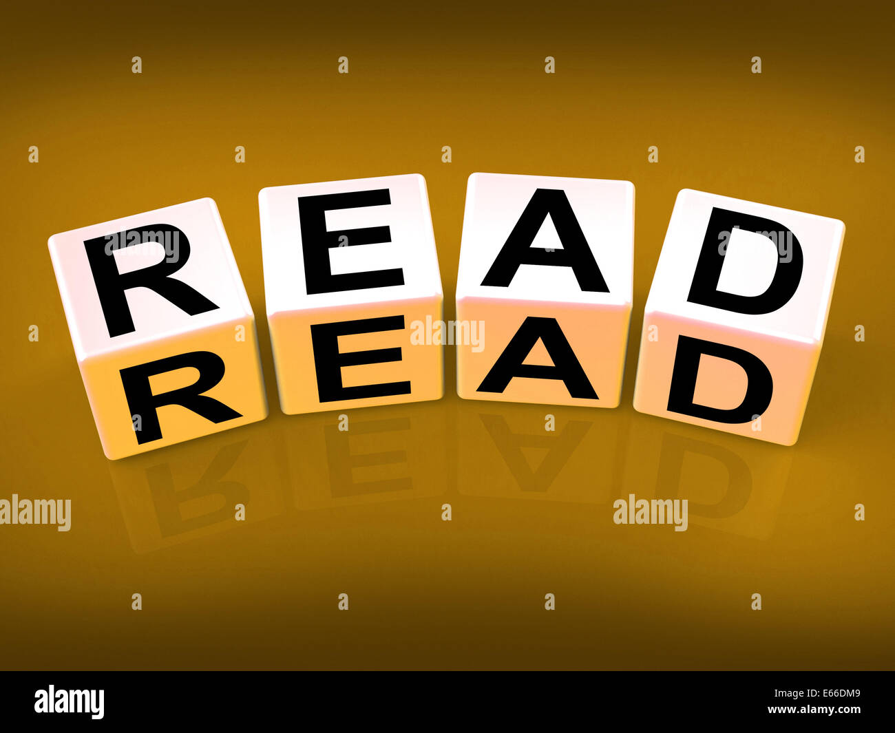 Read Blocks Showing Reading Learning and Studying Stock Photo - Alamy