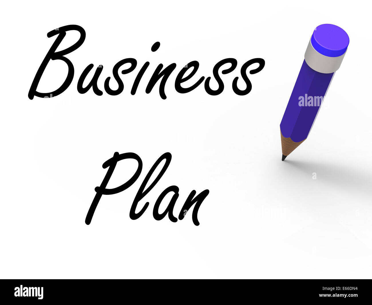 Business Plan with Pencil Showing Written Strategy Vision and Goal ...