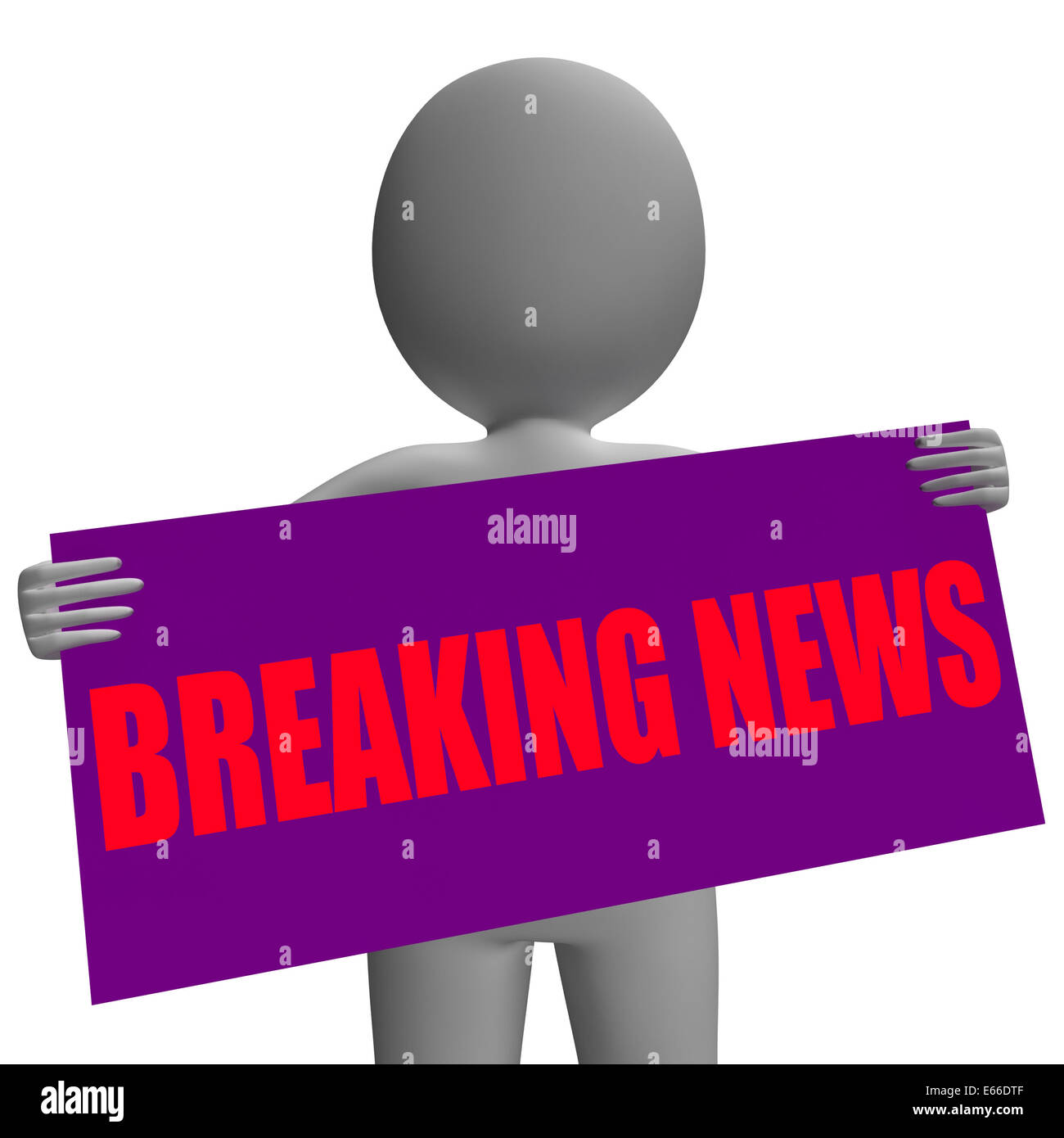 Breaking News Sign Character Meaning News Update And Newsflash Stock ...