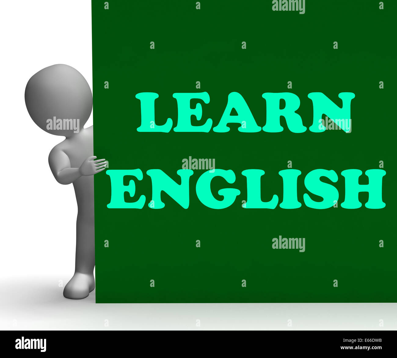 Learn English Sign Showing Foreign Language Teaching And Education ...