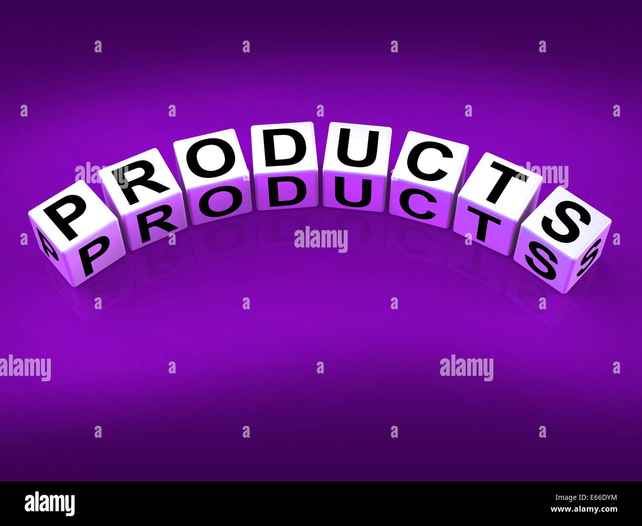 Products Blocks Showing Goods in Production to Buy or Sell Stock Photo ...