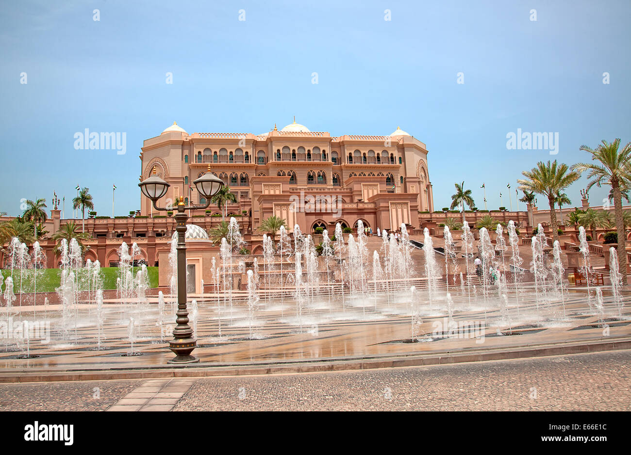 ABU DHABI, UAE - APRIL 27: Emirates Palace hotel facade on April 27 ...