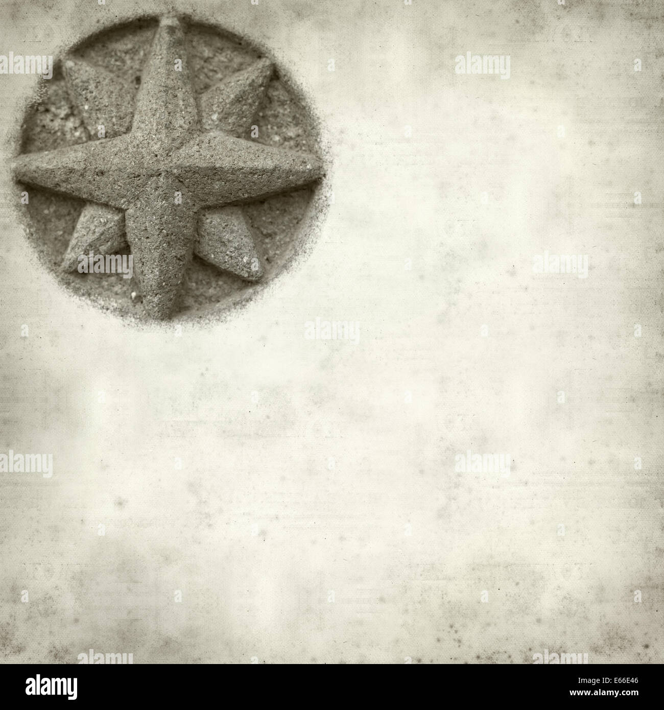 textured old paper background with compass stone relief Stock Photo - Alamy