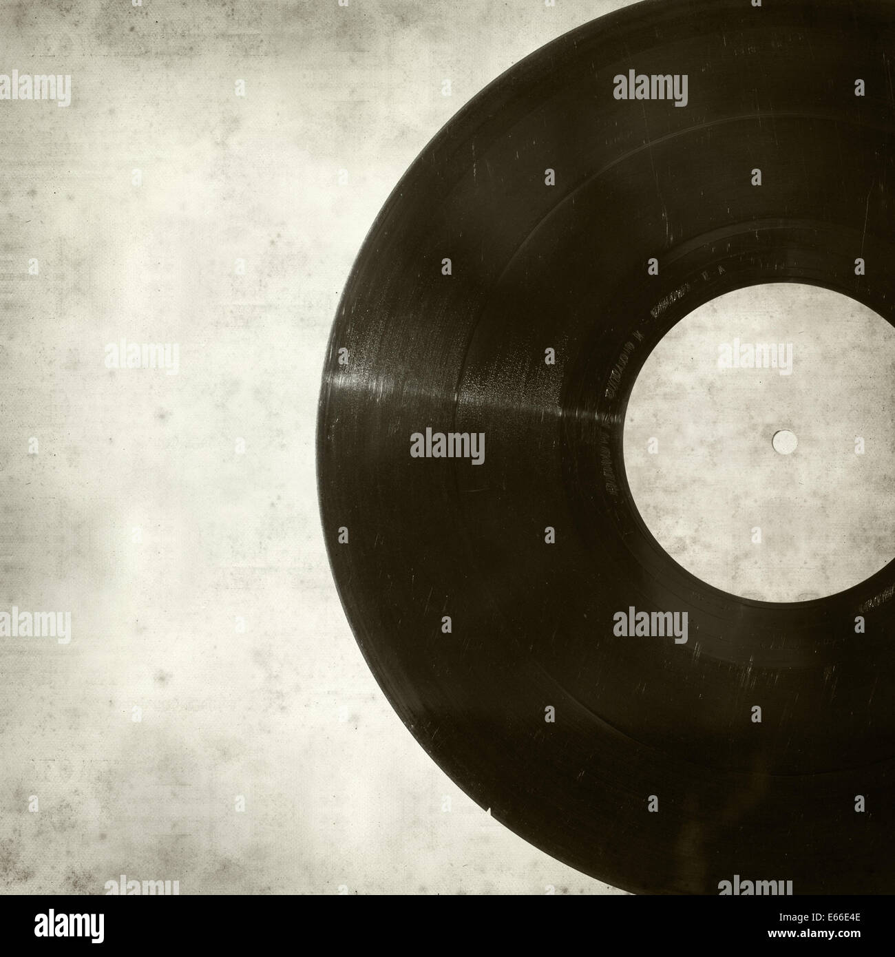 textured old paper background with vinyl disc Stock Photo - Alamy
