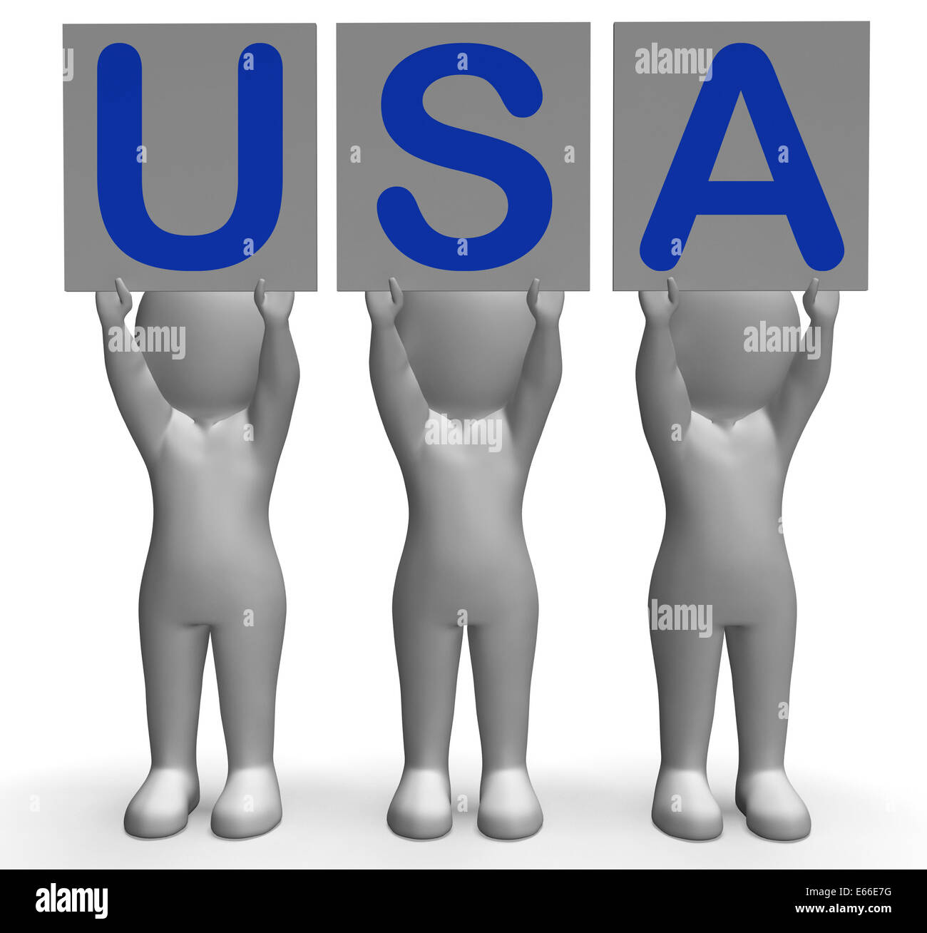 USA Banners Showing American Patriotism Freedom And Nationality Stock ...