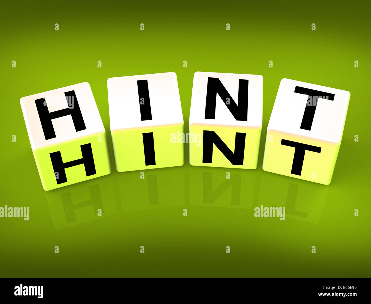 Hint Blocks Representing Suggestion Clue or Assistance Stock Photo - Alamy