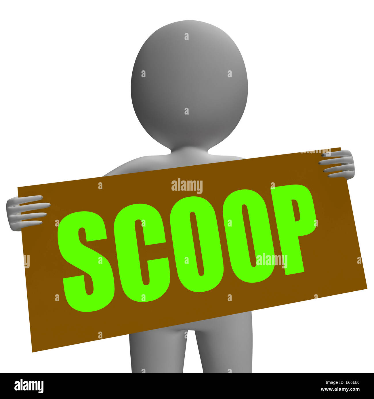 Scoop Sign Character Meaning Gossipmonger Or Intimate Tatter Stock ...