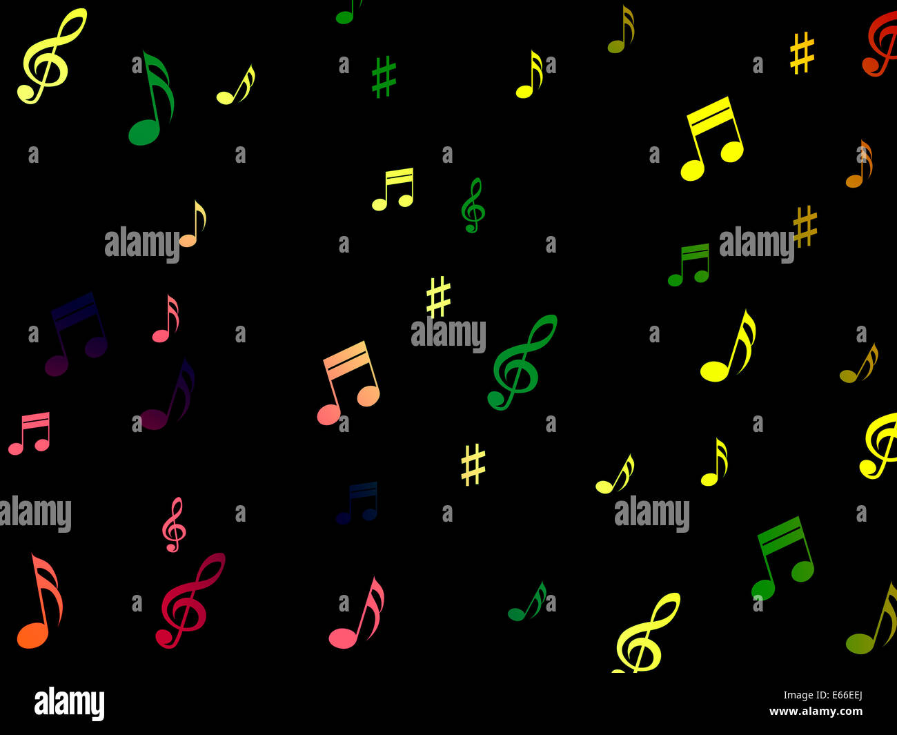 Musical notes background hi-res stock photography and images - Alamy