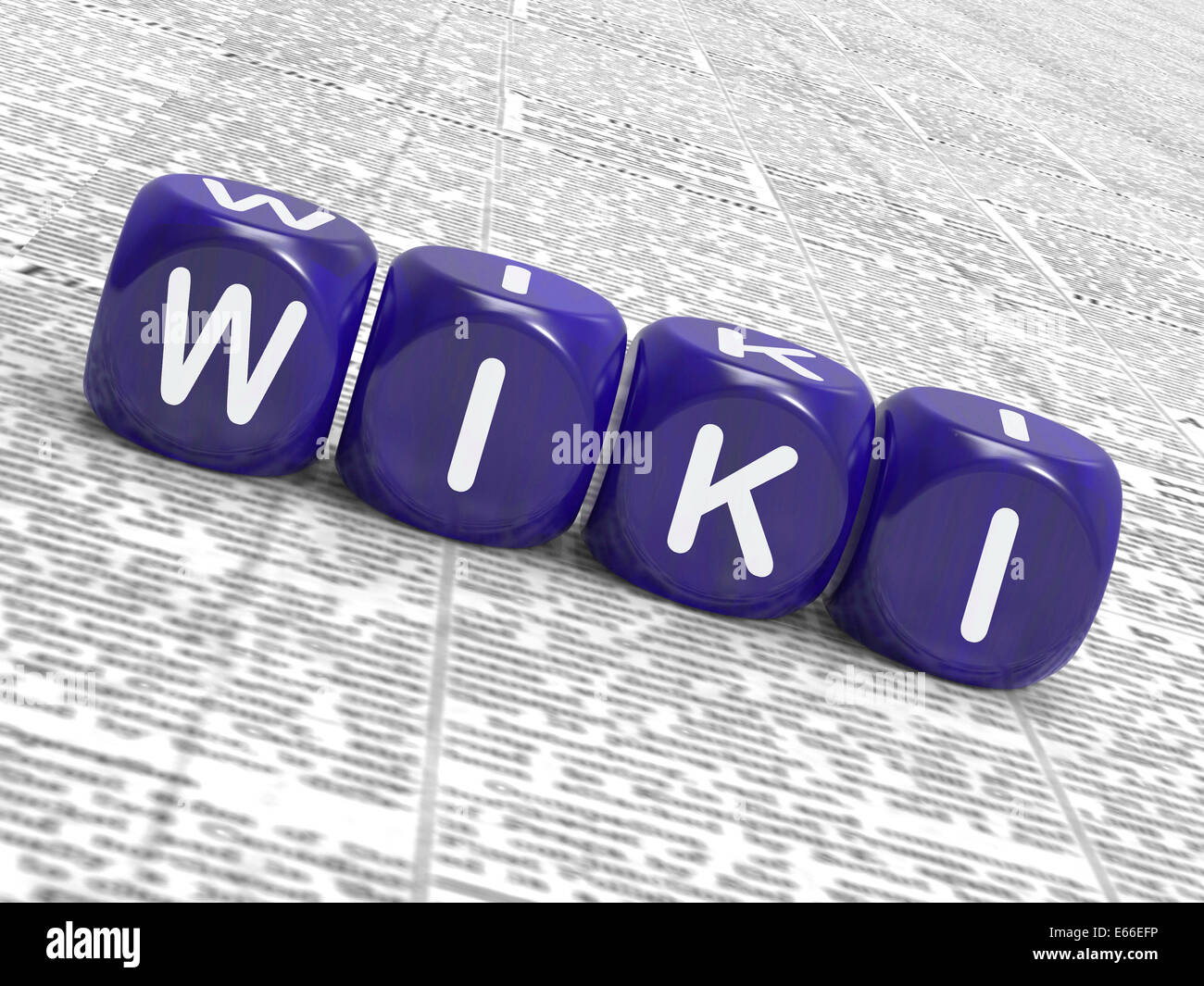 Wiki Dice Showing Learning Knowledge And Encyclopaedia Stock Photo - Alamy