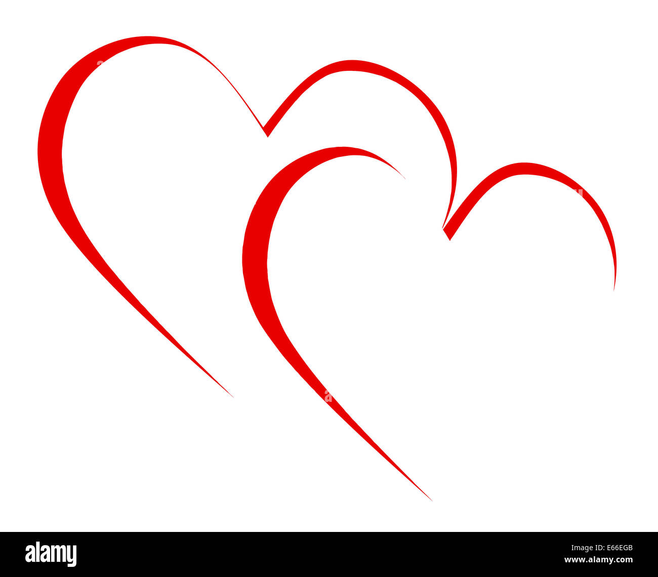 Intertwined Hearts Meaning Romanticism Togetherness And Passion Stock ...