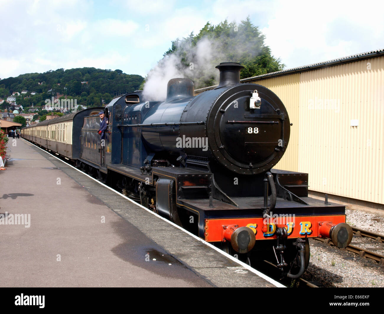 Steam train at Minehead Station, Somerset, UK Stock Photo - Alamy