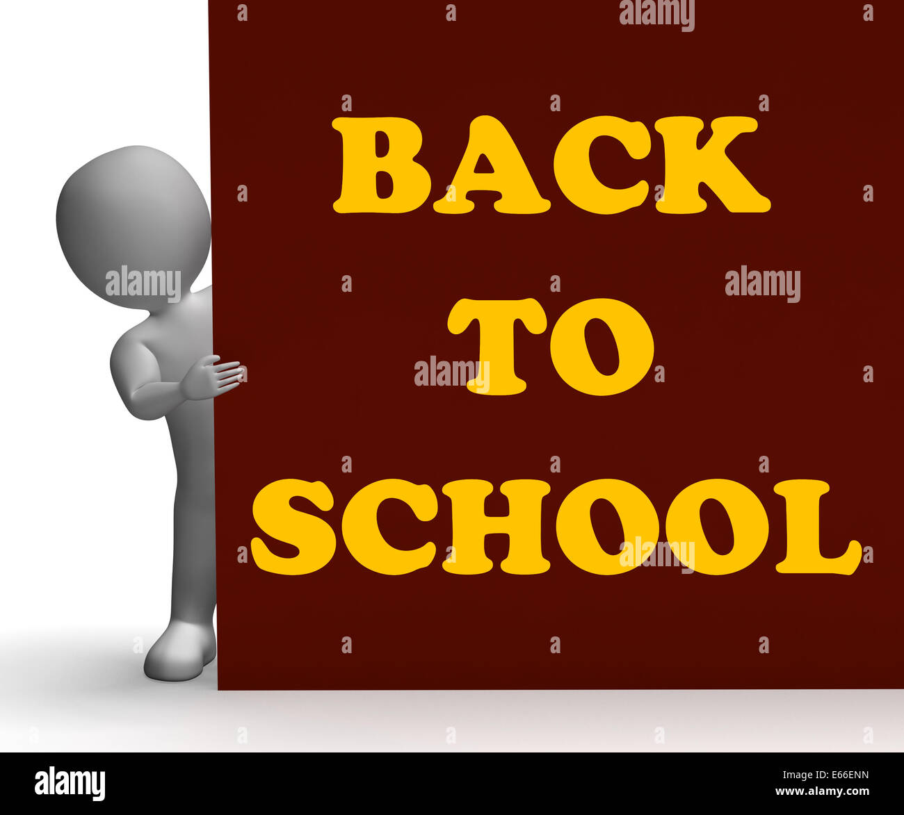 Back To School Sign Meaning Education And Classrooms Stock Photo - Alamy