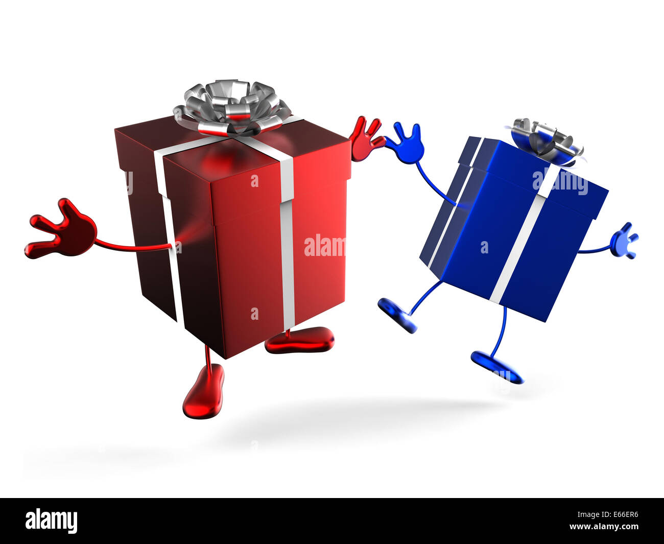 Presents Showing Wrapping Up And Giving Gift Stock Photo - Alamy