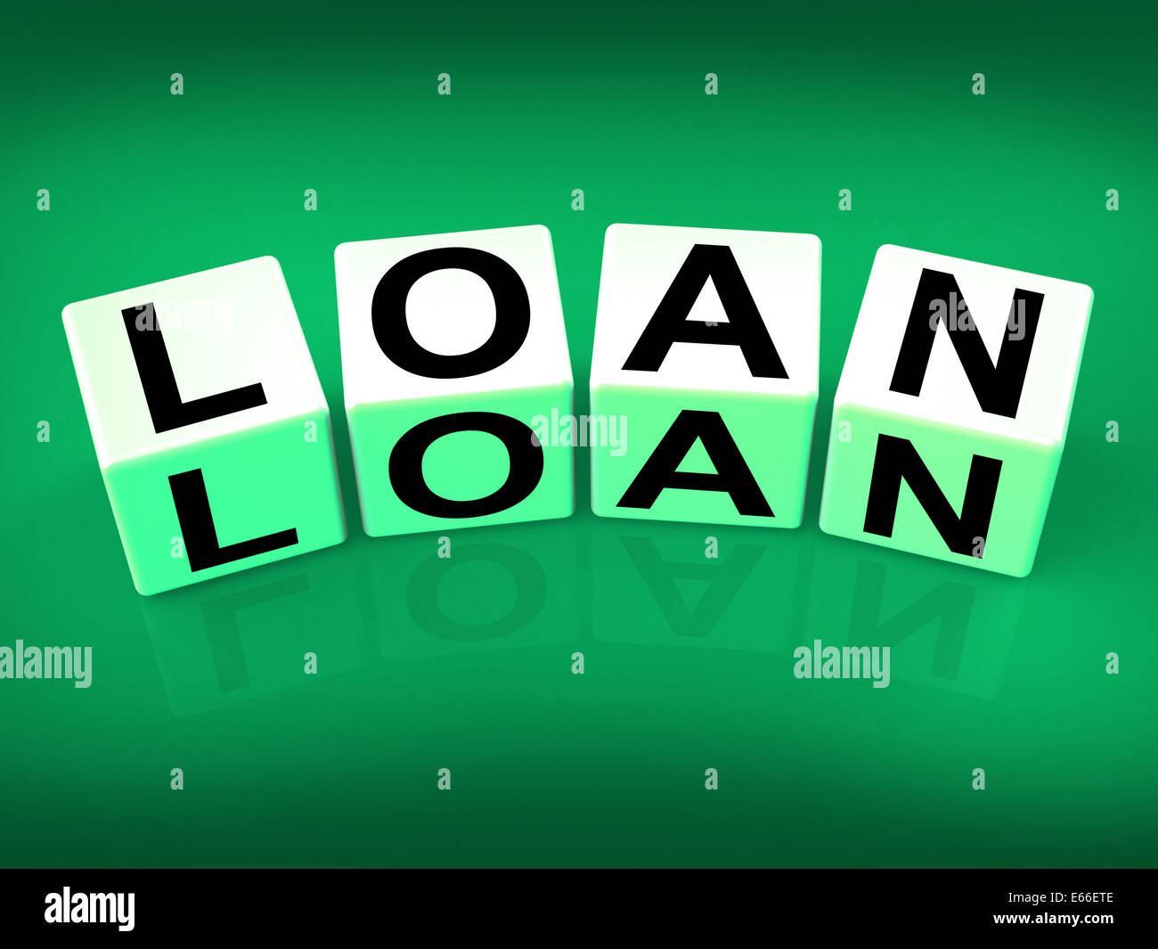 Loan Blocks Meaning Funding Lending or Loaning Stock Photo - Alamy