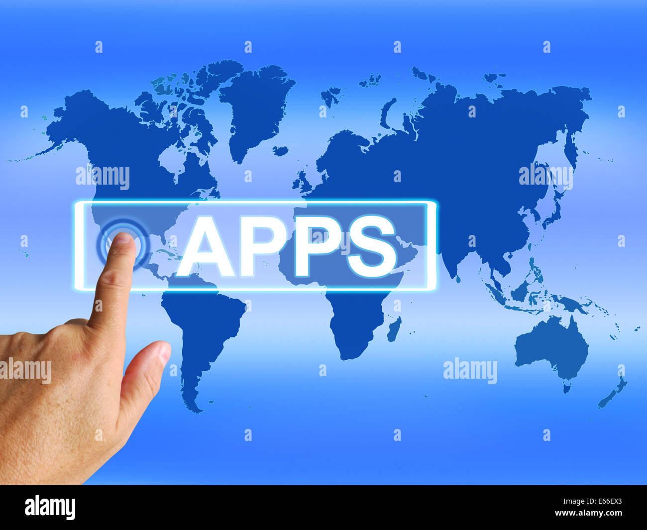 Apps Map Representing Internet and Worldwide Applications Stock Photo ...