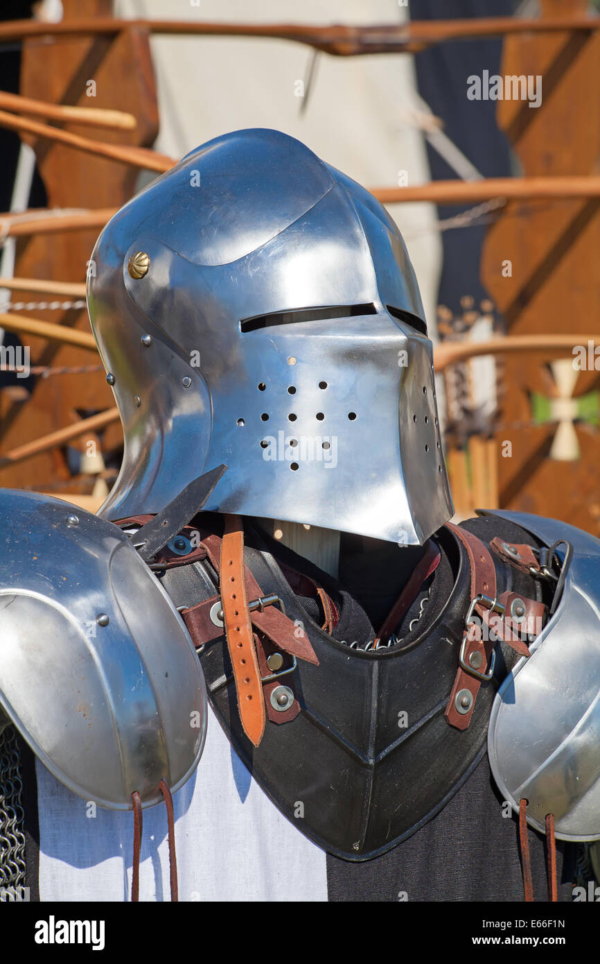 Knight armor on display during tournament reconstruction Stock Photo ...
