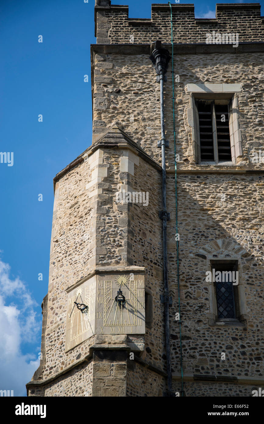 St Botolph's Church, Sundial, Cambridge, England, UK Stock Photo - Alamy