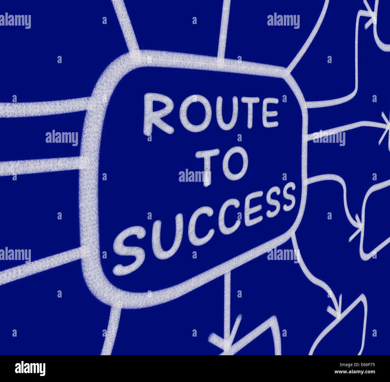 Route To Success Diagram Meaning Direction Of Progress And Achievement ...