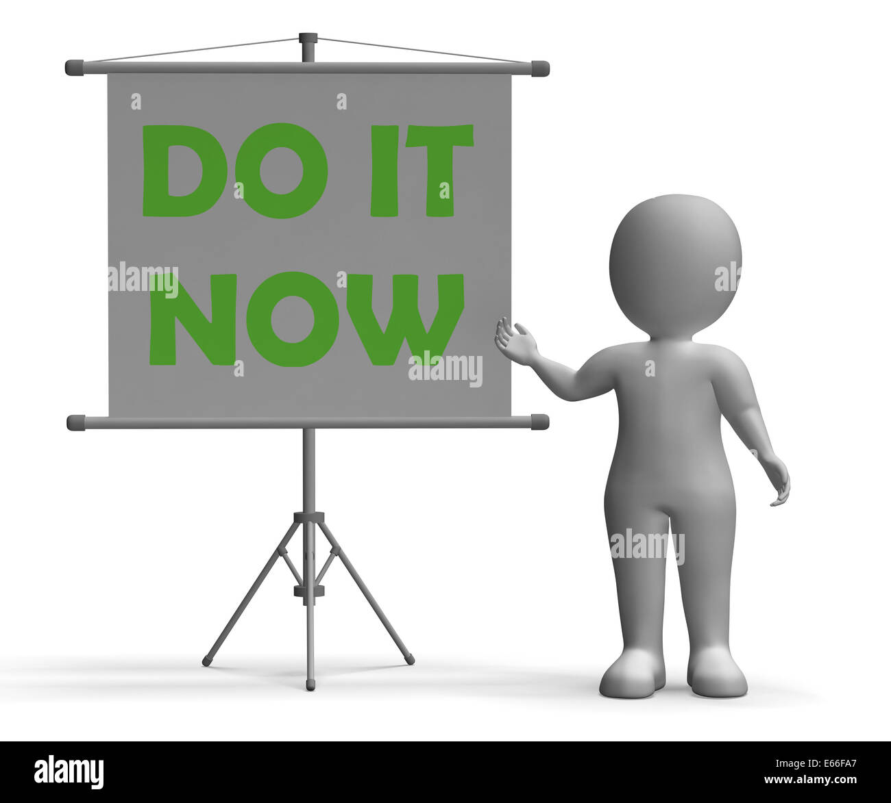 Do It Now Board Showing Giving Advice And Reminder Stock Photo - Alamy
