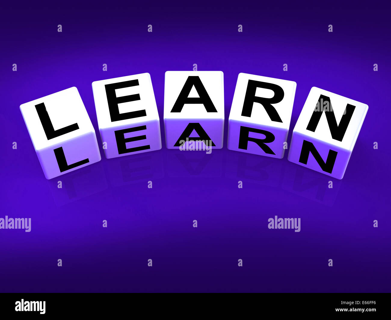 Learn Blocks Showing Education Studying and Learning Stock Photo - Alamy