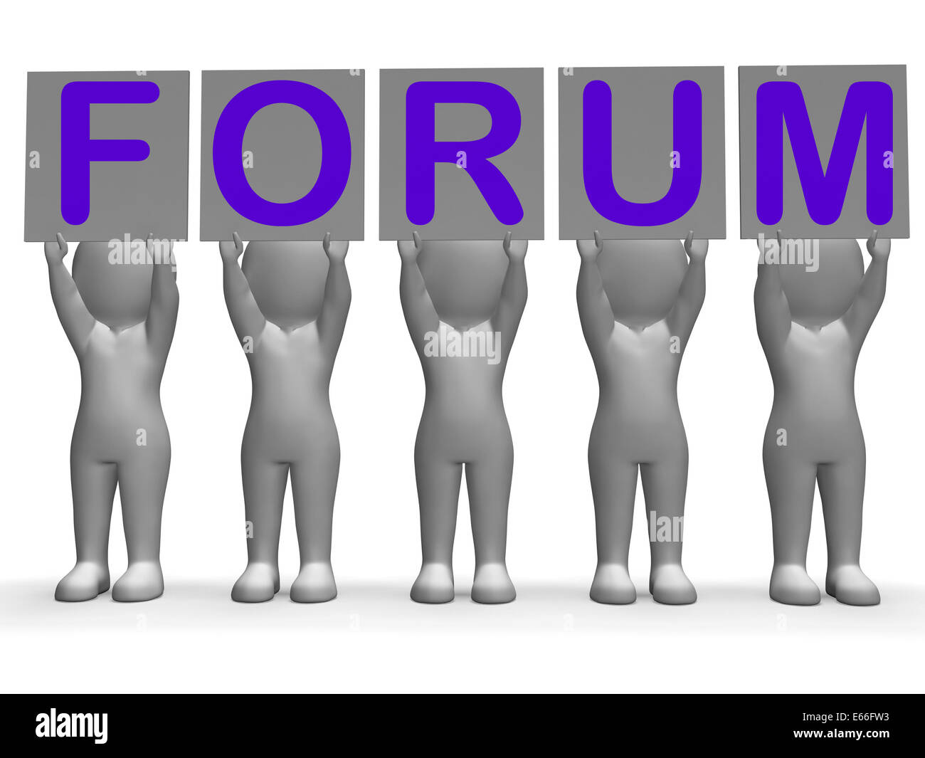 Forum Banners Means Online Conversations Chats And Communications Stock ...